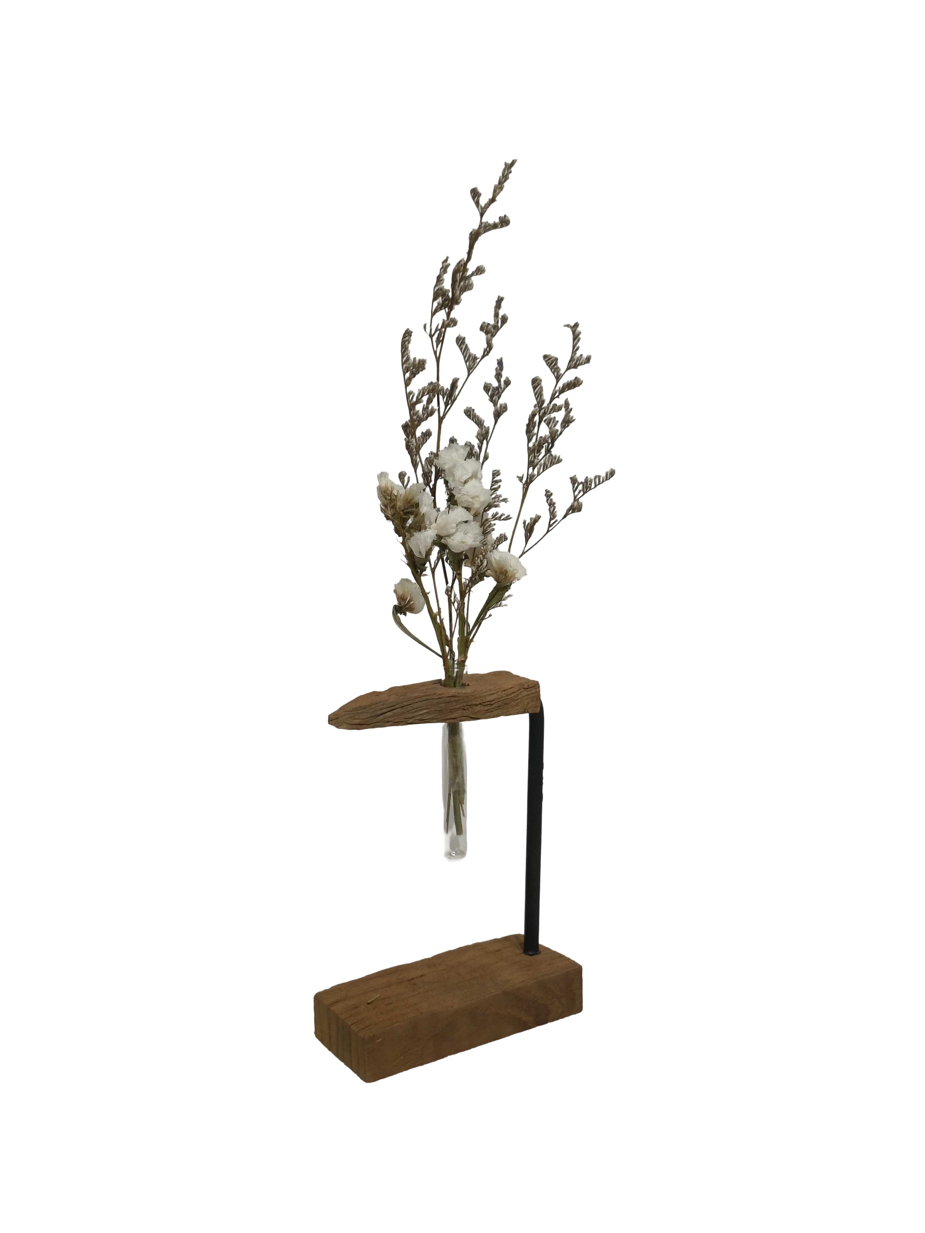 Flower Vase Table Decor 1 (Teak Wood) | Ferns & Philo