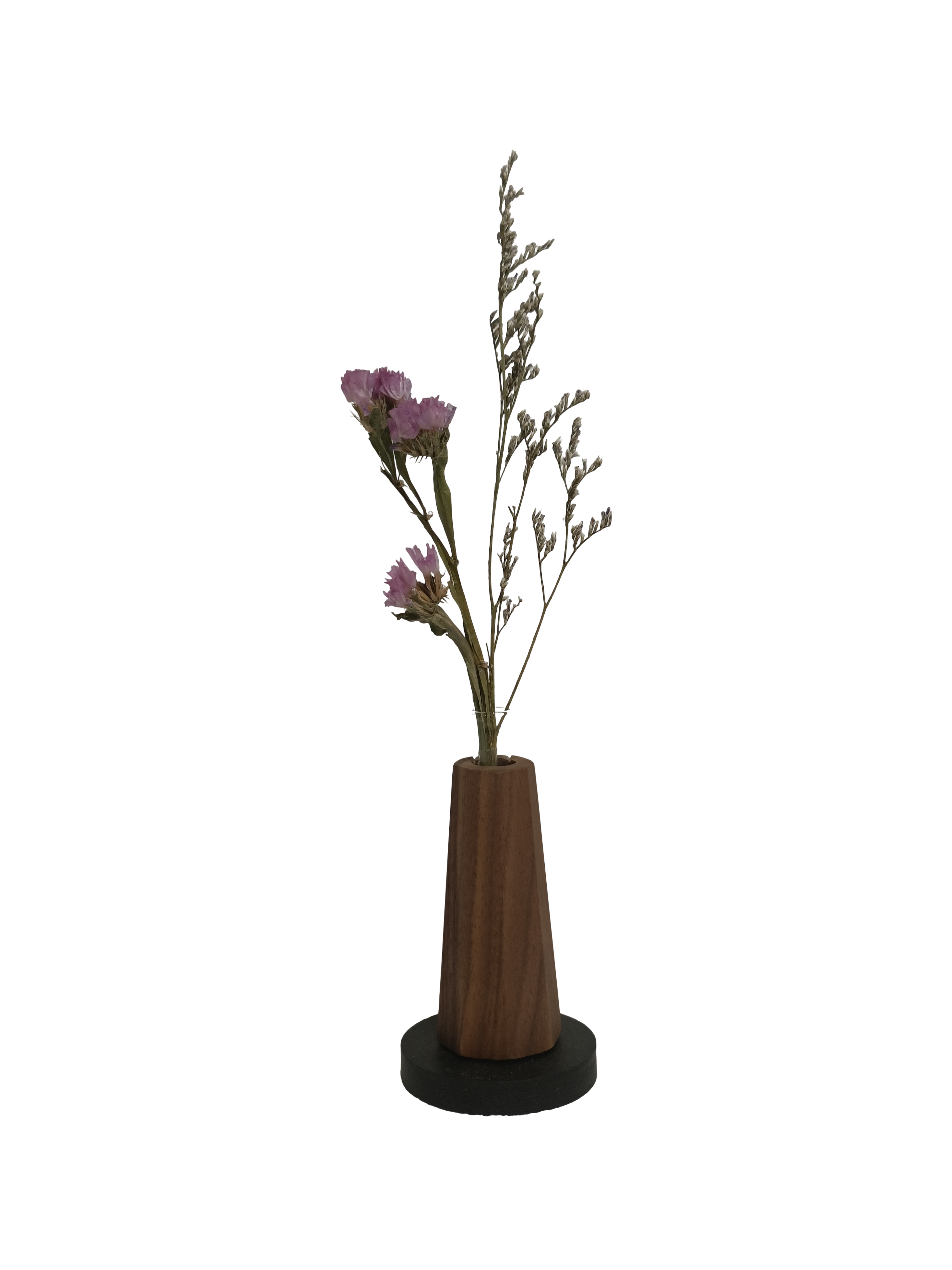 Mini Flower Vase Decor Design 1 - Walnut (Teak Wood) | Ferns & Philo